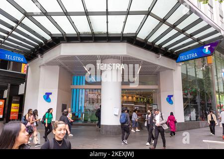 Telstra telecommunications store shop in Bourke street,Melbourne city ...
