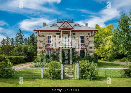 Abernethy, SK- Aug. 21, 2022: Sheep grazing outside W. R. Motherwell’s ...