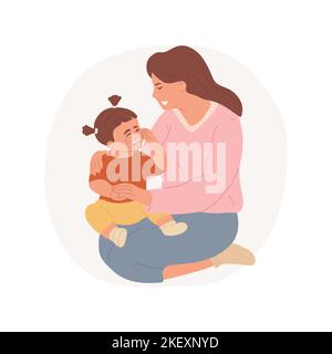 Child encouragement isolated cartoon vector illustration set. Baby ...
