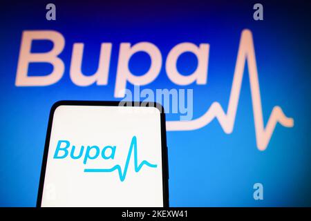 Bupa logo on smartphone Stock Photo - Alamy