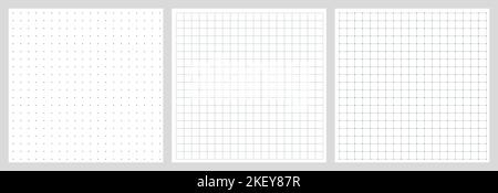 Dotted grid and squared notebook seamless pattern for bullet journal ...