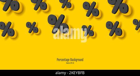 Business background with rounded percent symbols red volume texture, 3d ...