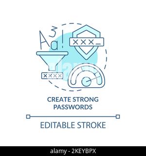 Create strong password concept icon Stock Vector Image & Art - Alamy