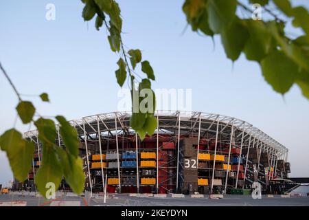 Undated photo of 974 stadium, in Qatar, where will be played some of ...