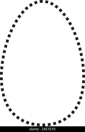 Oval shape dashed symbol vector icon for creative graphic design ui ...