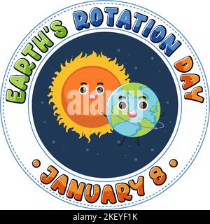 Earth Rotation Day Banner Design illustration Stock Vector Image & Art ...