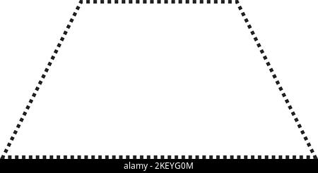Trapezoid or Trapezium shape dotted symbol vector icon for creative ...