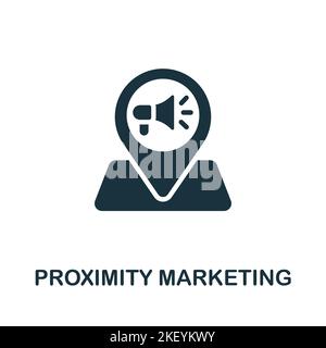 Proximity Marketing icon. Monochrome simple Marketing Strategy icon for ...