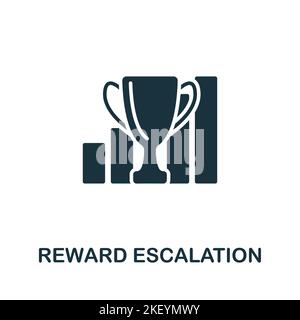 Reward Escalation icon. Monochrome simple Neuromarketing icon for ...