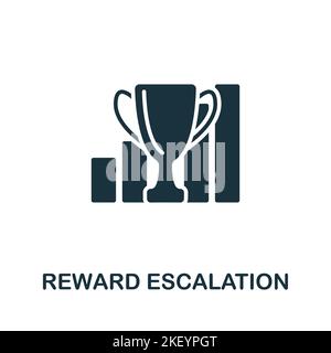 Reward Escalation icon. Monochrome simple Neuromarketing icon for ...