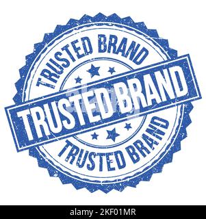 TRUSTED BRAND text written on pink-black lines stamp sign Stock Photo ...