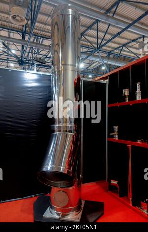 Metal roof made of stainless steel plates, abstract architecture ...