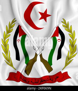 Flag of the country sahrawi arab democratic republic. Vector i Stock ...