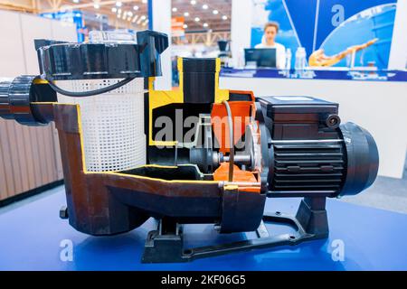 Swimming pool circulation pump with prefilter, coarse filter Stock ...