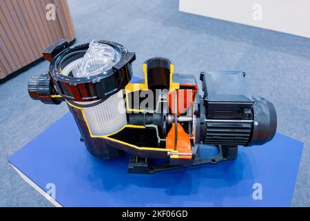 Swimming pool circulation pump with prefilter, coarse filter Stock ...