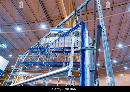 Fastening systems. Mounting profiles Coated Clips Stock Photo - Alamy