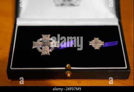 A view of the Elizabeth Cross ahead of being presented by Nigel ...