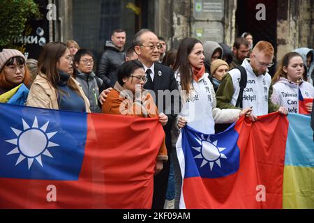 Mother of Tseng Sheng-Guang, who was killed by the Russian occupation ...