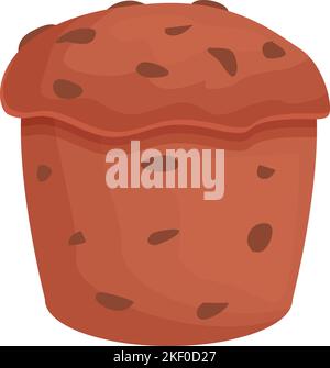 Panettone icon cartoon vector. Italian cake. Slice food. Panettone icon ...