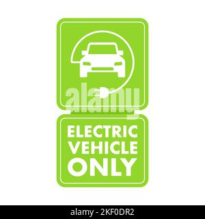 Reserved Parking, Electric Vehicles Only sign Stock Vector Image & Art ...