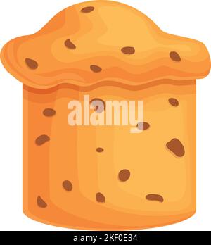Baked panettone icon cartoon vector. Italian cake. Bakery cream Stock ...