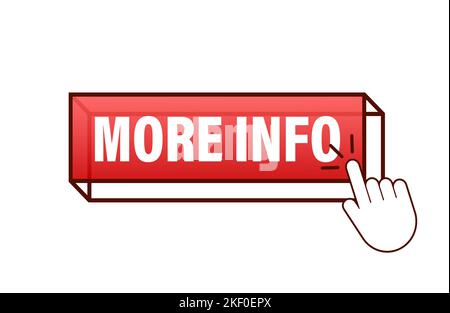 More Info Button with Cursor. Vector stock illustration Stock Vector ...