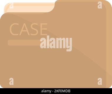 Crime folder case icon cartoon vector. Man detective. Solve agency ...