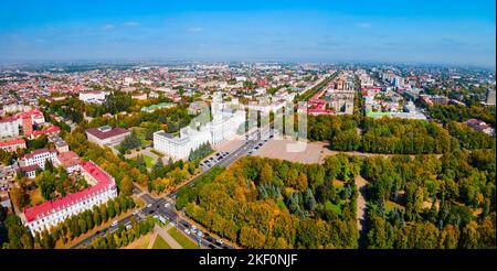 Nalchik aerial panoramic view. Nalchik is the capital city of the ...