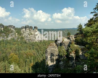 Saxon Swizerland Germany Elbe Panorama Beautiful Background Stock Photo ...