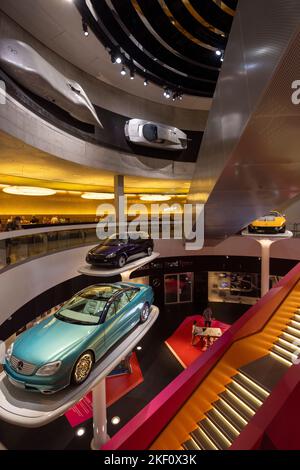 entrance gallery, Mercedes Benz Museum, Stuttgart, Germany Stock Photo ...