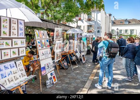 The Artists Quarter in Montmartre, Paris, France Stock Photo - Alamy