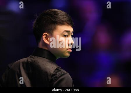 China’s Xu Si during day four of the Cazoo UK Snooker Championship at ...