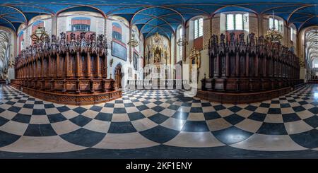 360° view of KRAKOW, POLAND - AUGUST 2022: Full spherical seamless hdri ...