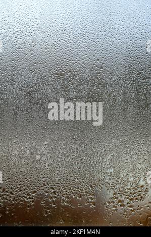 Morning condensation on the windows during the cooling period outside ...