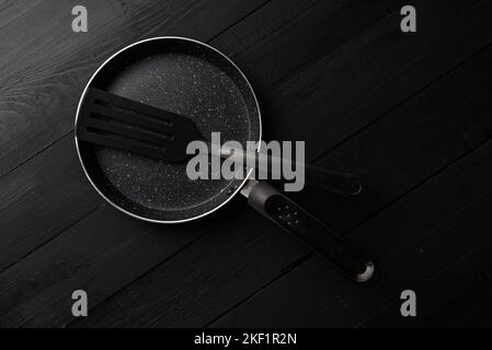 empty pan and flipper used in frying for cooking,kitchenware Stock ...