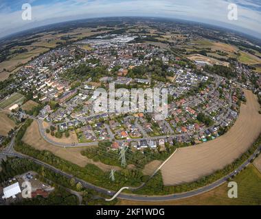 Aerial view of Selm-Bork with the catholic church St. Stephanus Bork ...