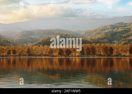 Lake Stubenbergsee in Styria, Austria. Scenic autumn landscape with ...