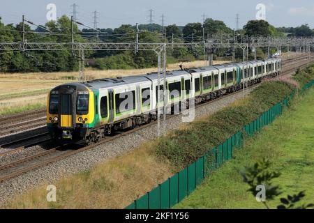 London Northwestern Railway class 350 electric train, side view at ...