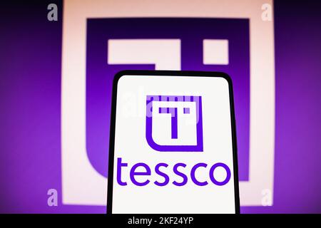 In this photo illustration, the TESSCO Technologies Incorporated logo ...