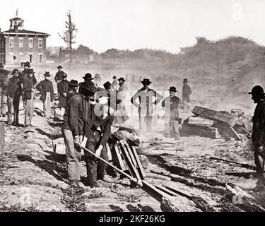 Union General William Sherman at Atlanta Georgia during his March to ...