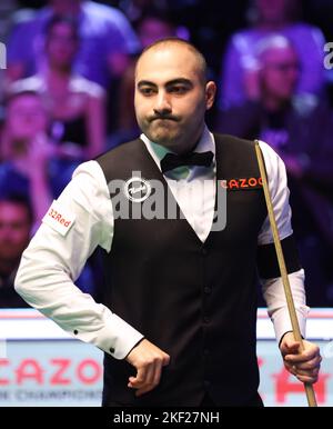 Iran’s Hossein Vafaei during day four of the Cazoo UK Snooker ...