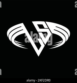LS logo monogram with triangle shape and circle rounded style isolated ...