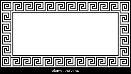 Greek key rectangle frame. Greek border. Vector Stock Vector Image ...