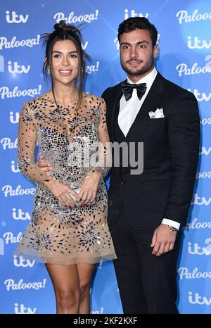Ekin-Su Culculogiu and Davide Sanclimenti attending the ITV Palooza ...