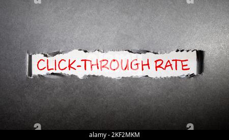 CTR click through rate symbol. Wooden blocks with words 'CTR click ...