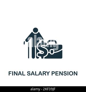 Final Salary Pension icon. Monochrome simple Policy icon for templates ...