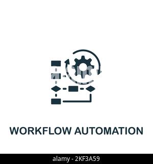 Workflow Automation icon. Monochrome simple Product Management icon for ...