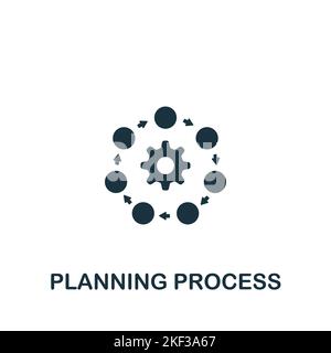 Planning Process icon. Monochrome simple Product Management icon for ...