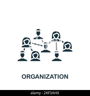 Organization icon. Monochrome simple Project Management icon for ...