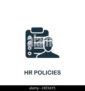 Hr Policies icon. Monochrome simple Project Management icon for ...